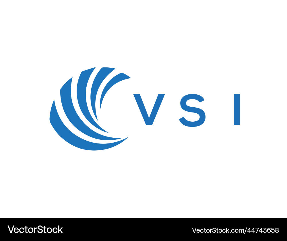Vsi letter logo design on white background Vector Image