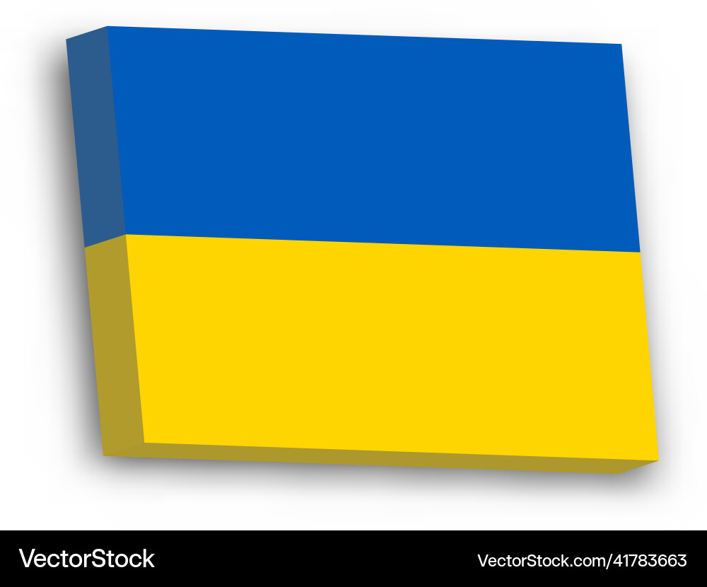 3d flag of ukraine Royalty Free Vector Image - VectorStock