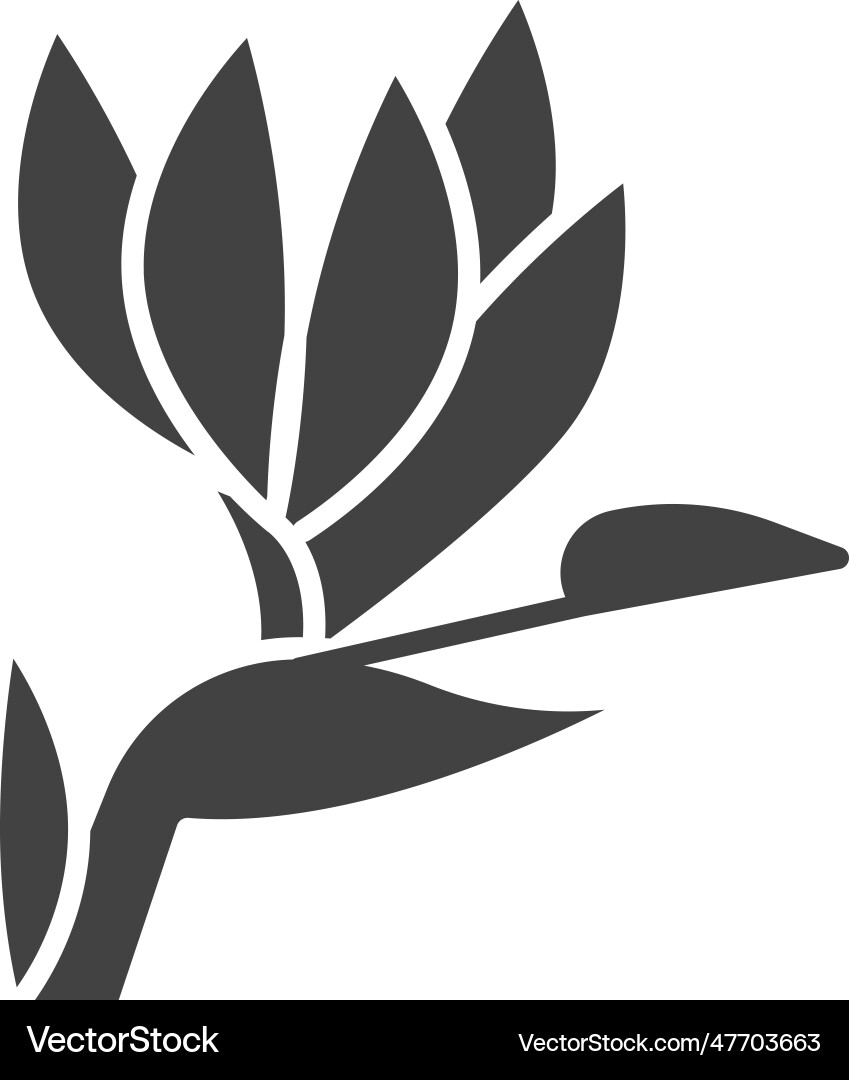 Bird of paradise icon image Royalty Free Vector Image
