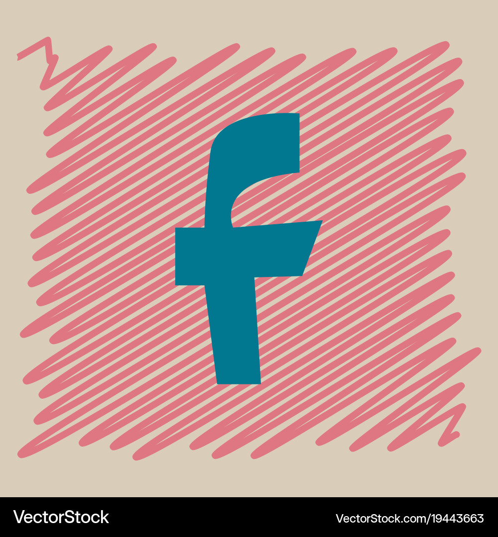 Facebook logotype social network icon Royalty Free Vector