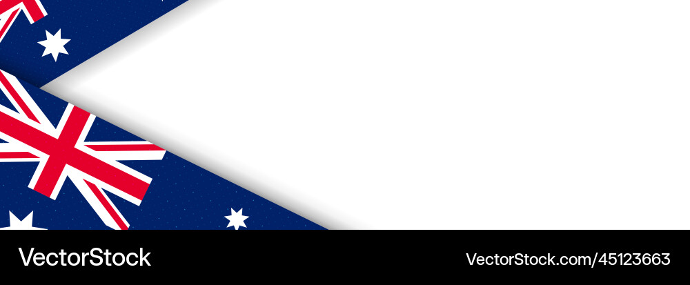 Flag of australia on white background Royalty Free Vector