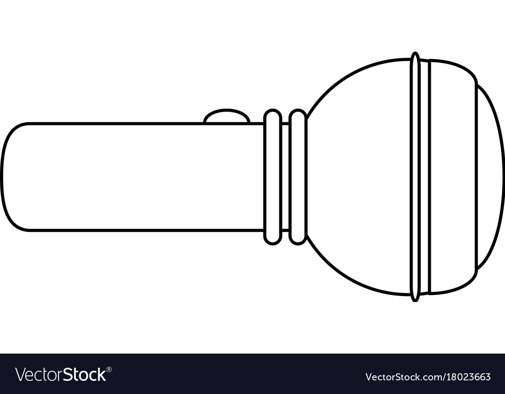 Flashlight sideview icon image Royalty Free Vector Image