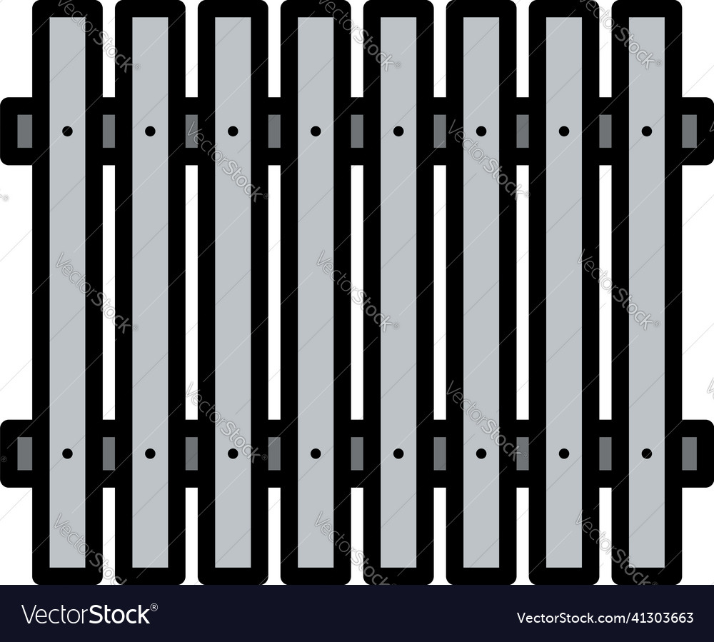 Icon of construction fence Royalty Free Vector Image