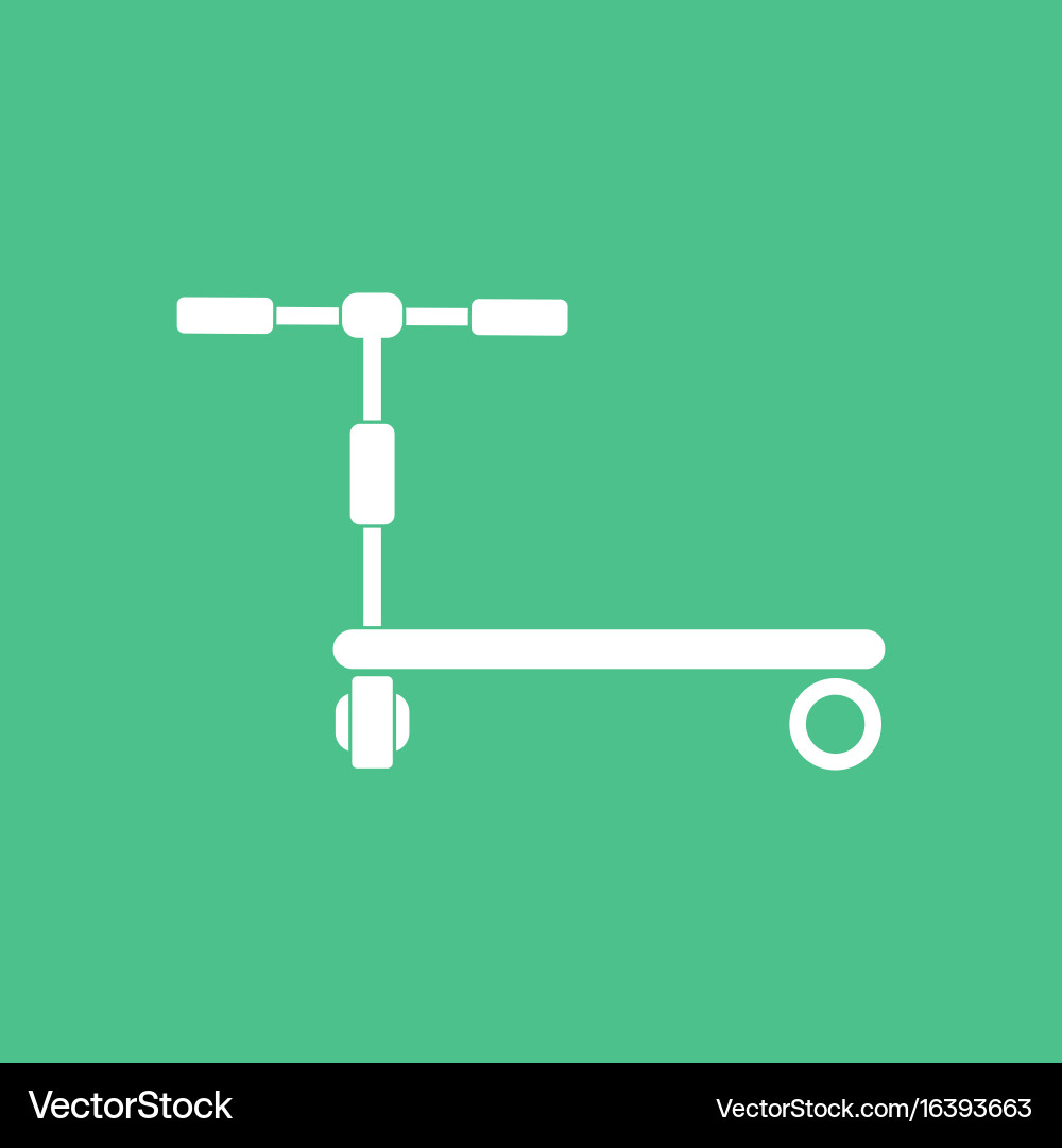 Icon on background kids toy scooter Royalty Free Vector