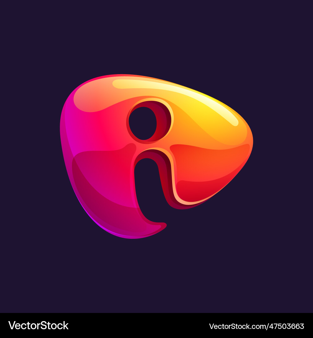 Initial letter i logo cut out of triangle sphere Vector Image