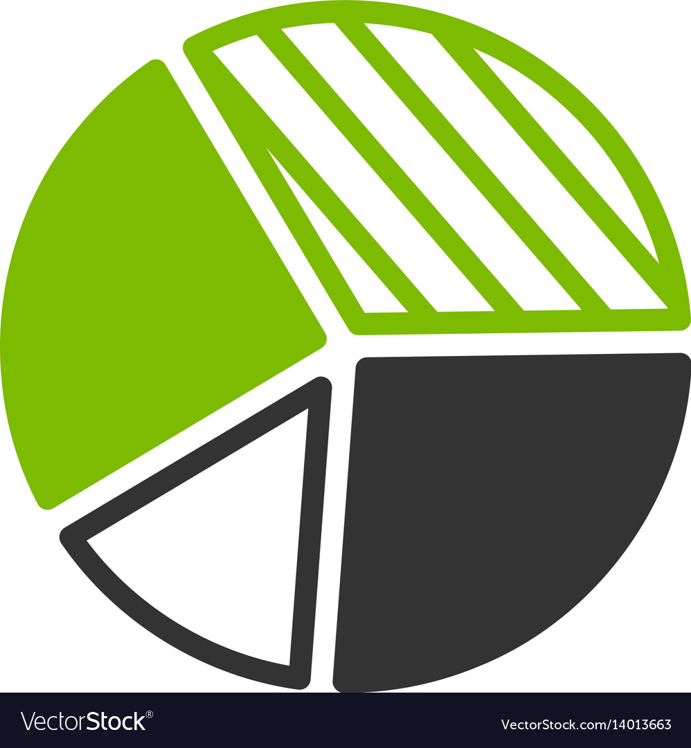 Pie chart flat icon Royalty Free Vector Image - VectorStock
