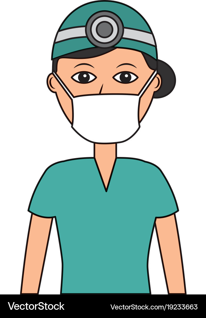 Professional surgeon medical uniform clothes Vector Image