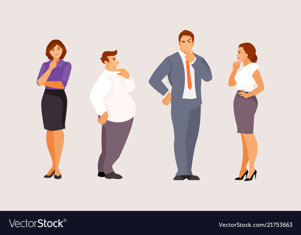 Thinking people Royalty Free Vector Image - VectorStock