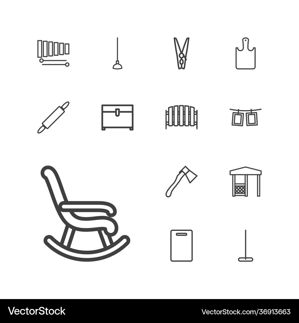 Wooden icons Royalty Free Vector Image - VectorStock