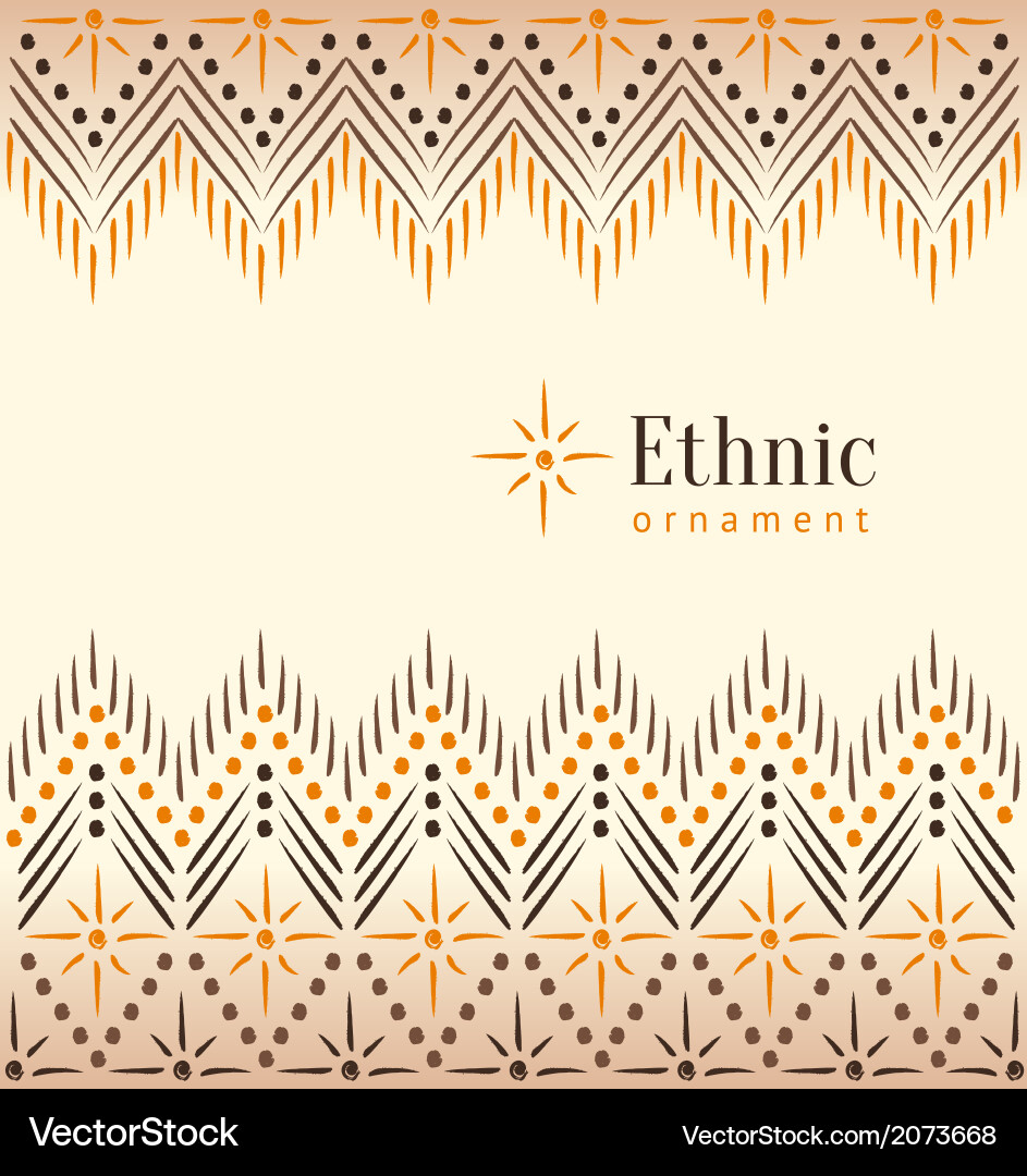 Beautiful vintage ethnic ornament background Vector Image