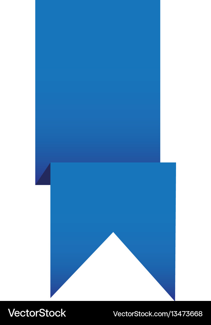 Blue shiny satin ribbon icon decorative Royalty Free Vector