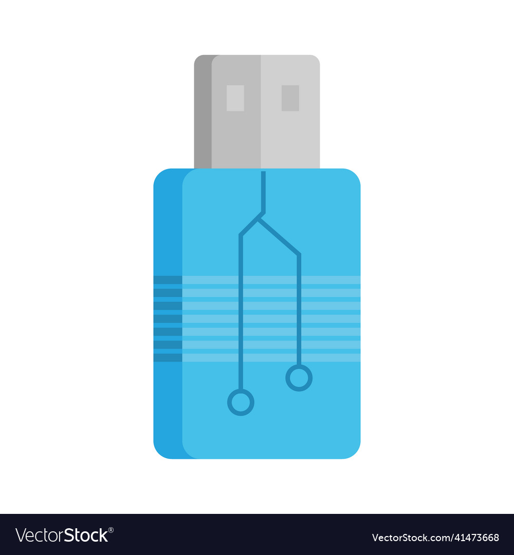 Blue usb memory Royalty Free Vector Image - VectorStock Blue usb memory Royalty Free Vector Image - VectorStock