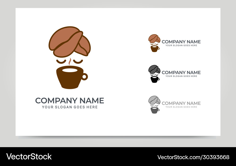 Coffee logo design modern for company Royalty Free Vector