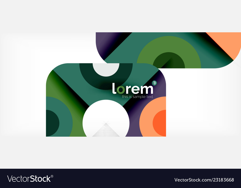 Colorful trendy geometric shapes background Vector Image
