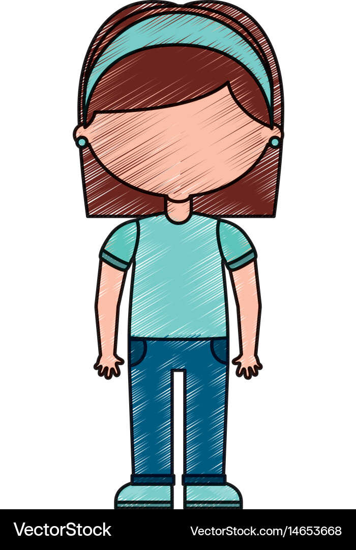 Cute little girl student Royalty Free Vector Image