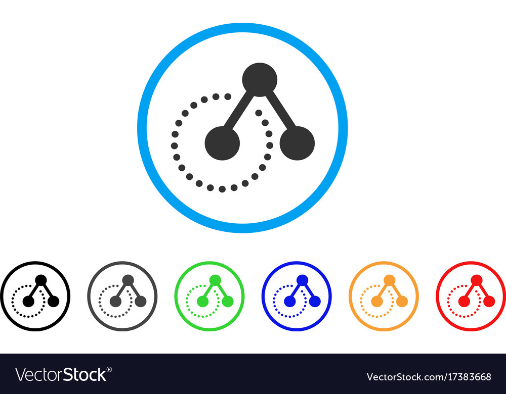 Structure analysis rounded icon Royalty Free Vector Image