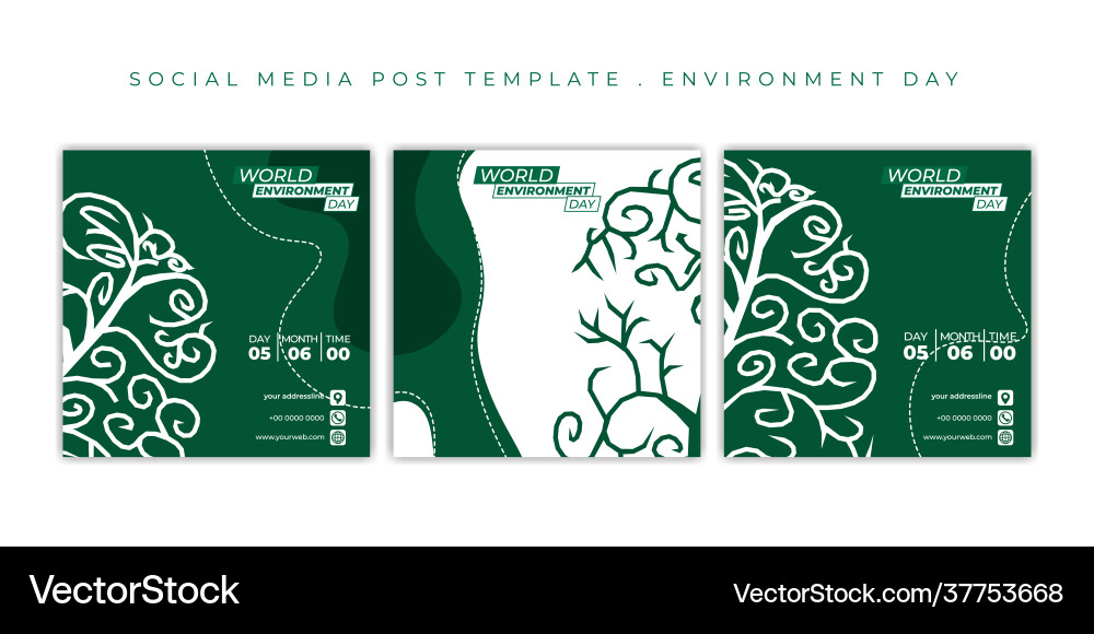 World environment day design with white and green Vector Image