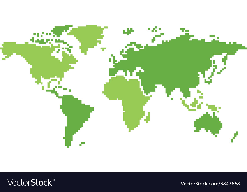 World globe map Royalty Free Vector Image - VectorStock