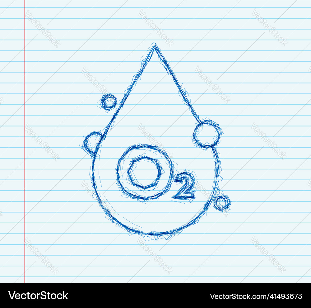 Blood o2 sketch icon great design for any Vector Image