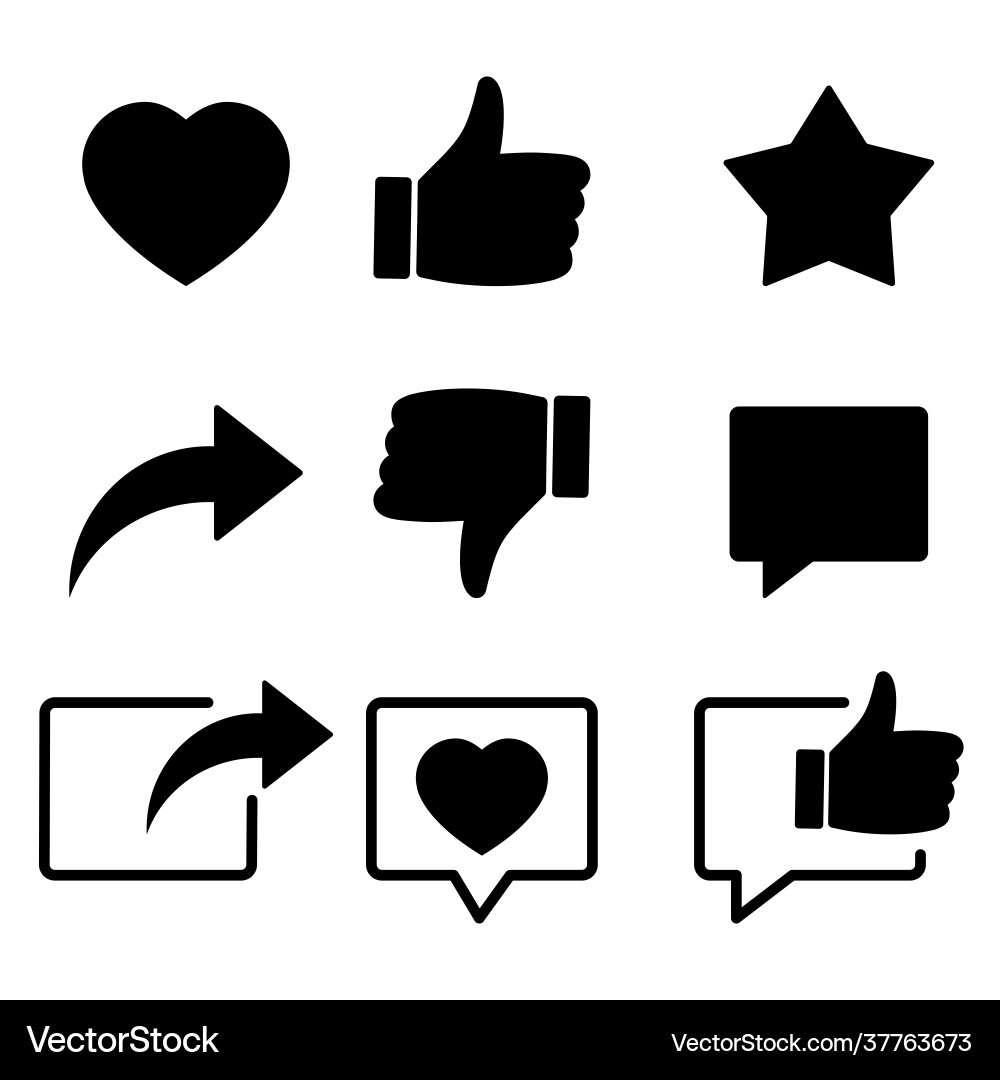 Collection social media icons symbolizing Vector Image
