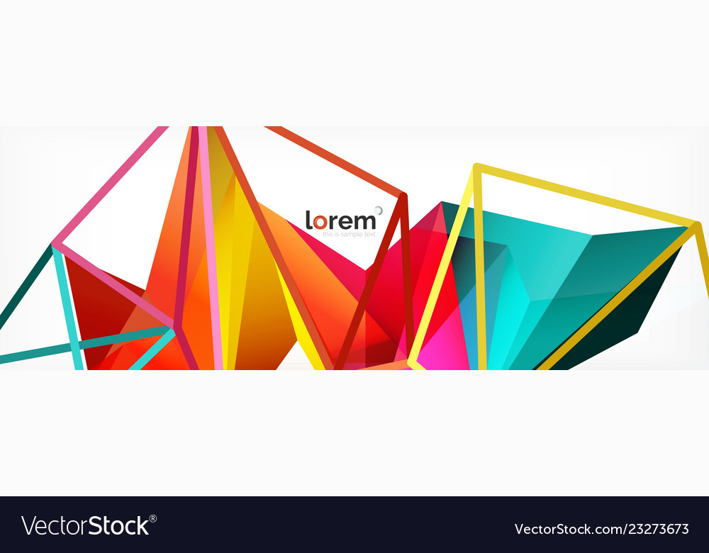 Colorful geometric triangle background Royalty Free Vector