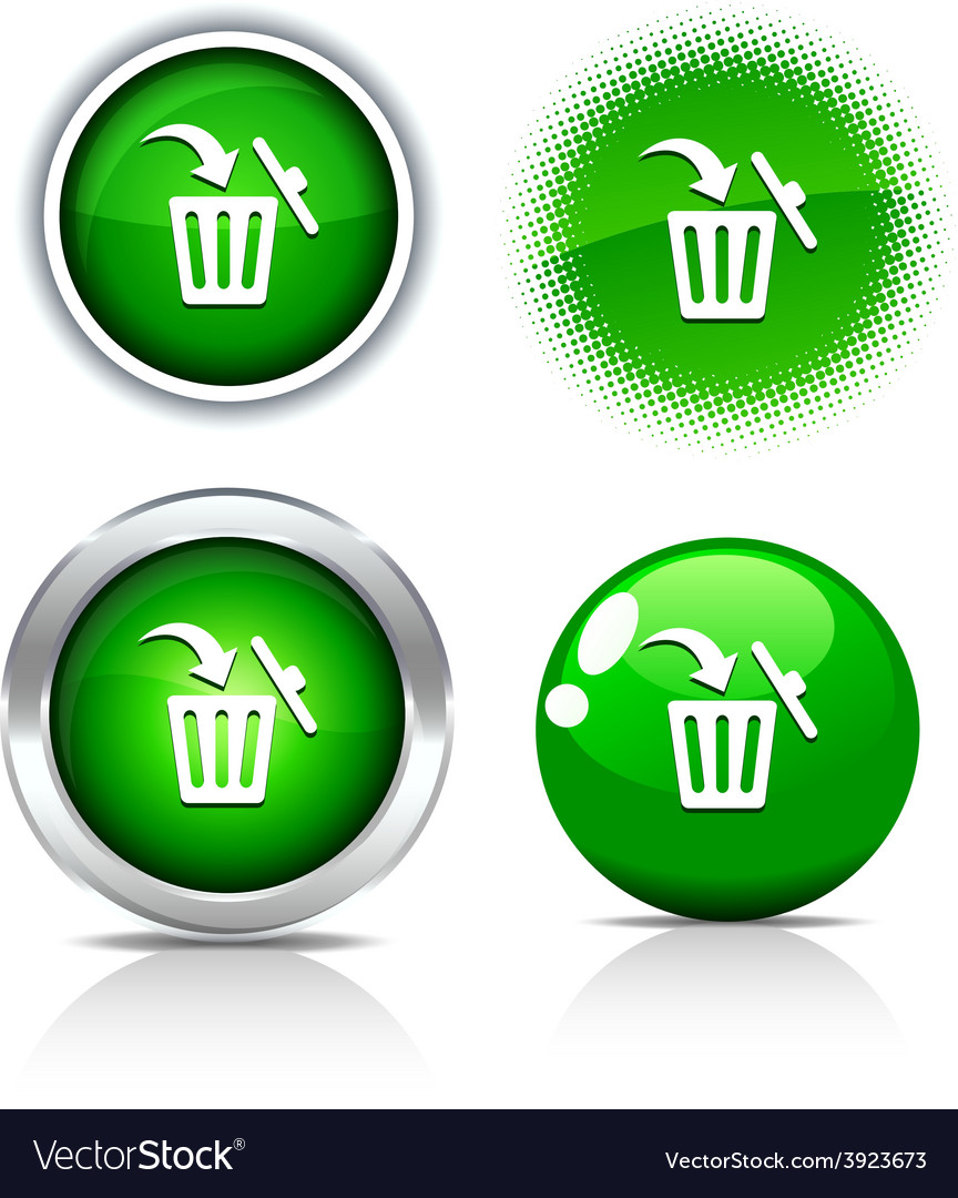 Delete buttons Royalty Free Vector Image - VectorStock