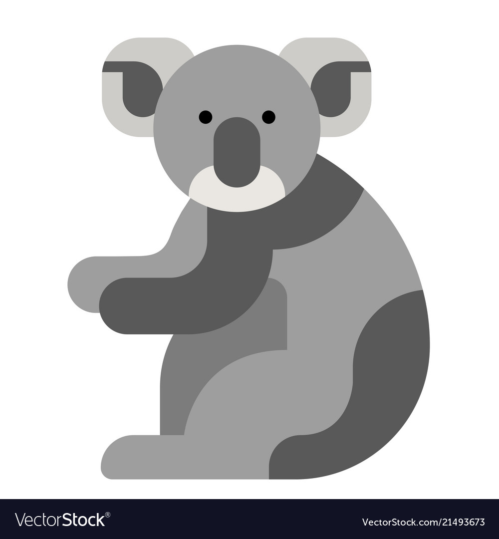 Koala flat Royalty Free Vector Image - VectorStock