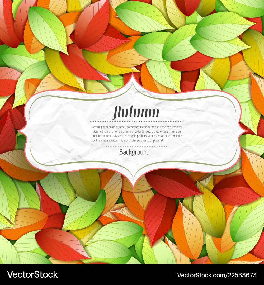 Light autumn seasonal poster Royalty Free Vector Image