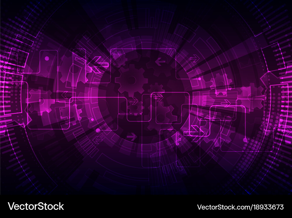 Pink abstract technological background Royalty Free Vector