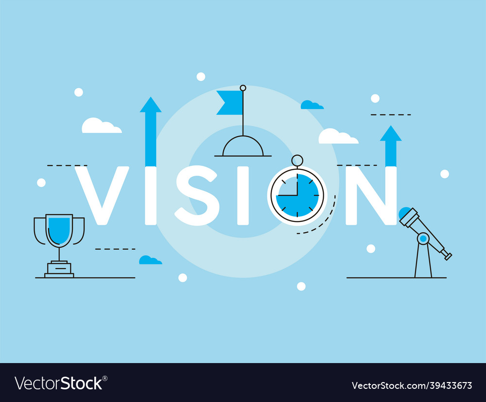 Vision business elements Royalty Free Vector Image