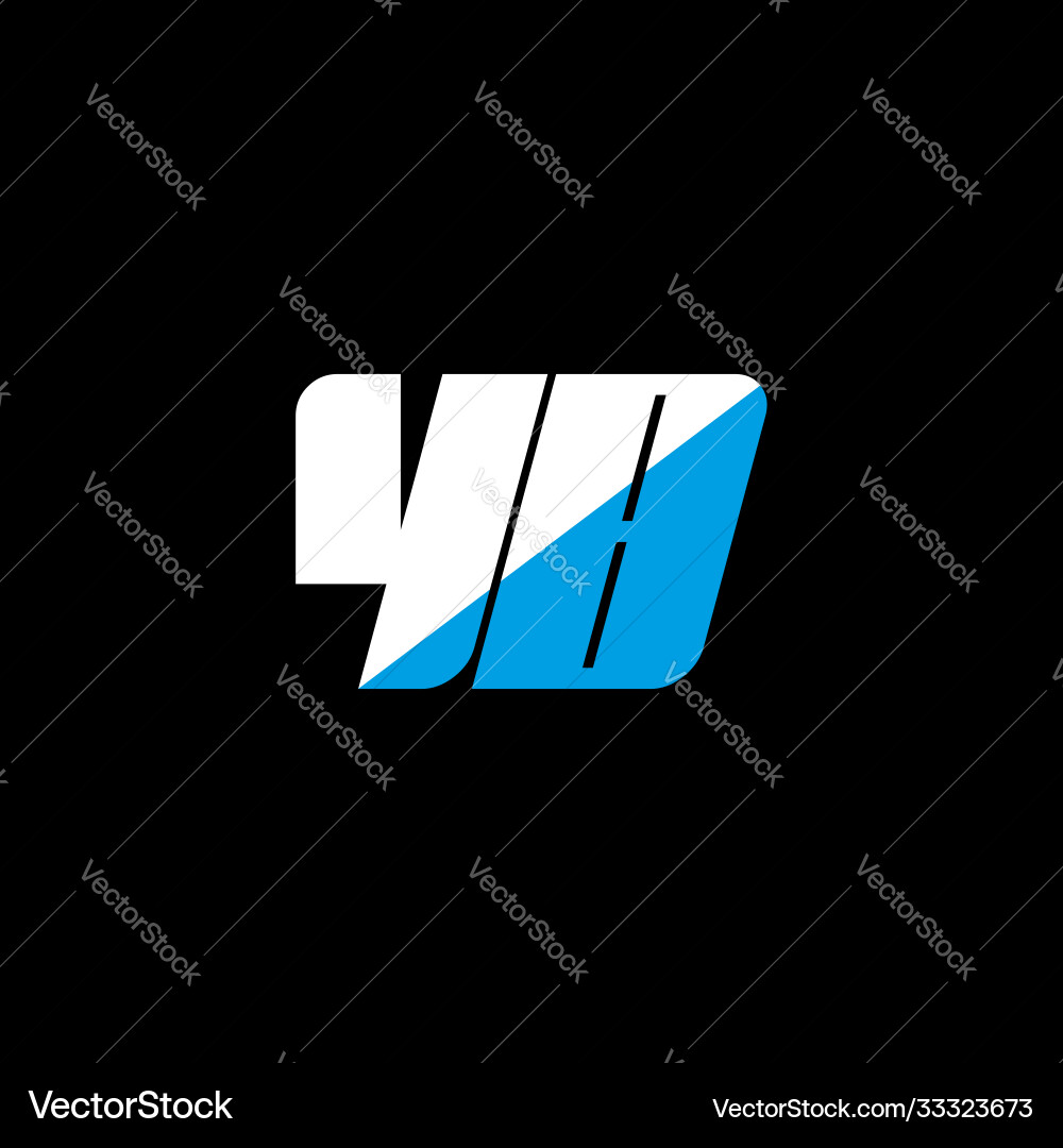 Yb letter logo design on black background Vector Image