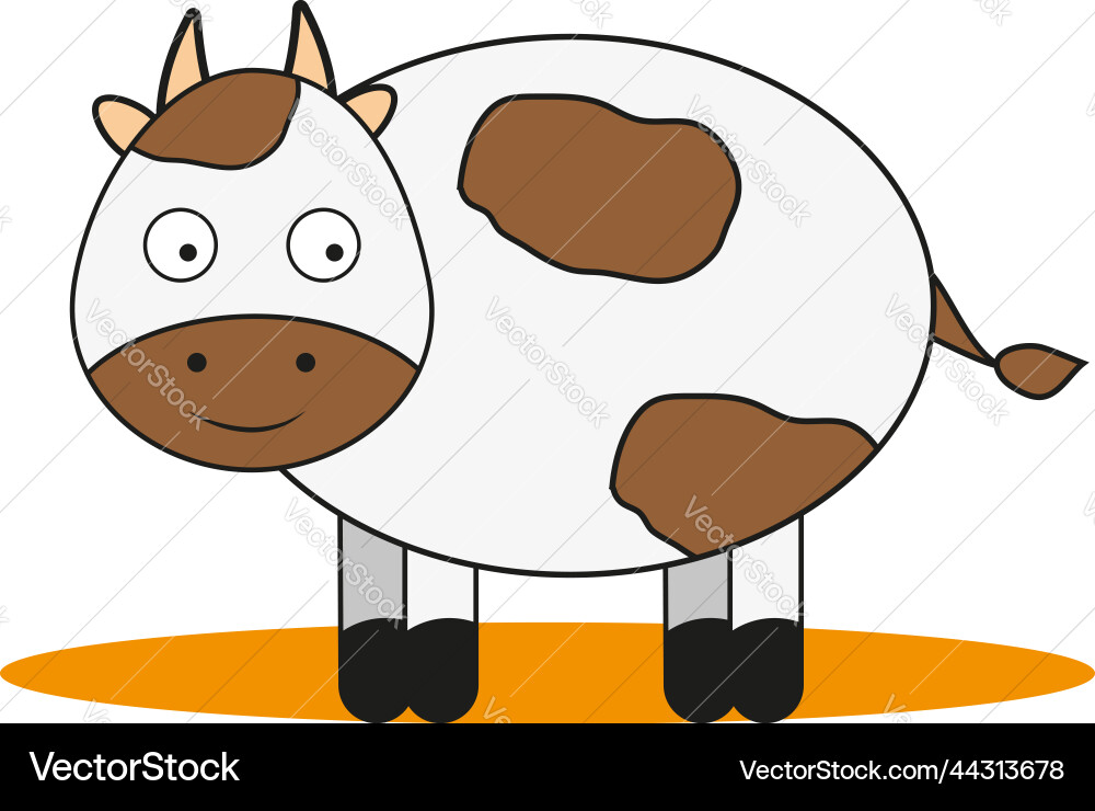 Baby cow on a white background Royalty Free Vector Image