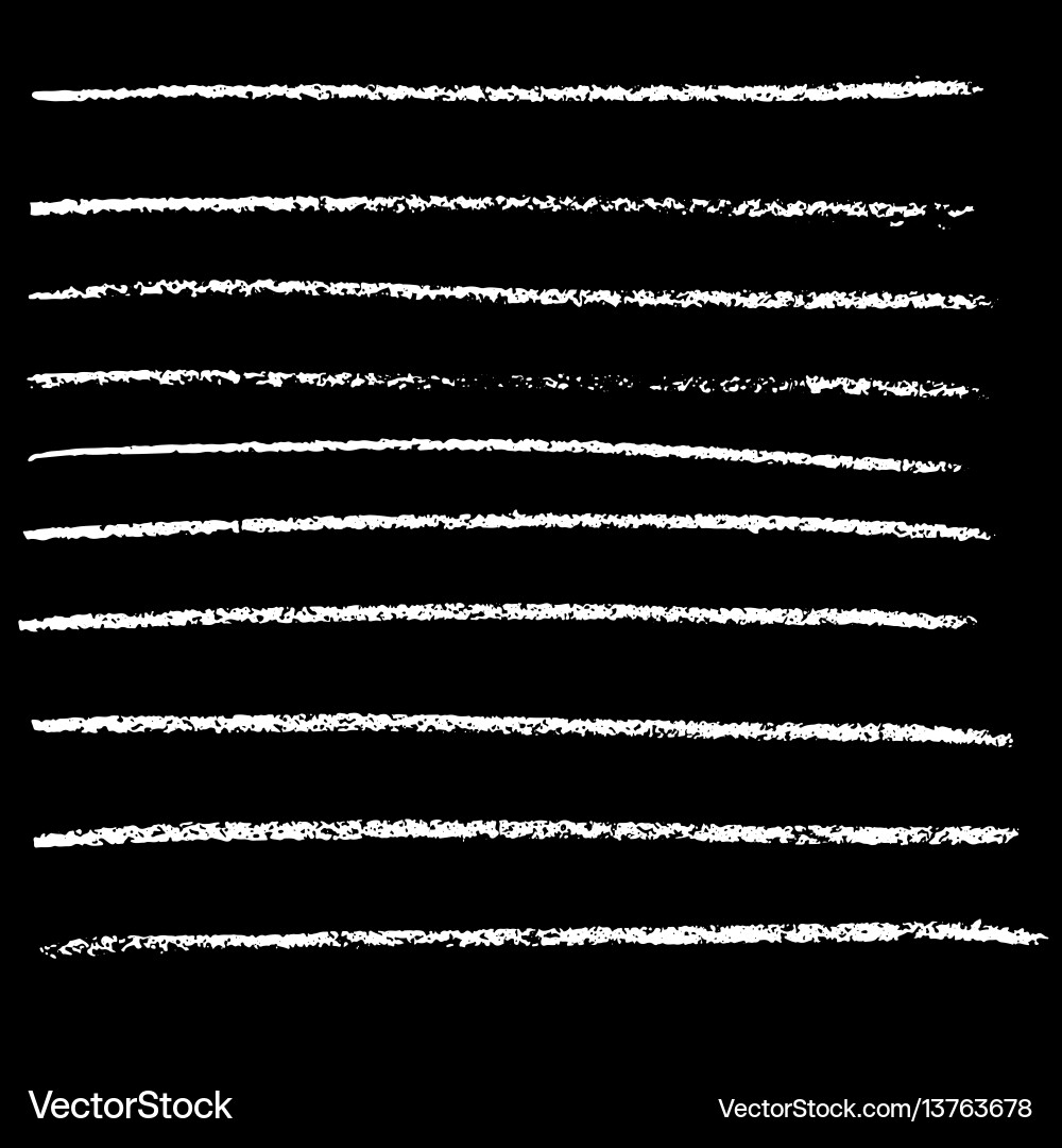 Chalked handmade lines chalk hand drawn Royalty Free Vector