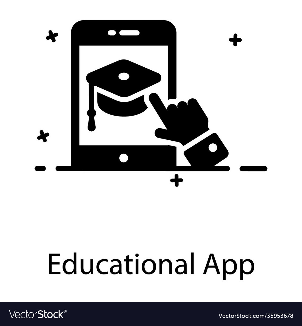 Educational app Royalty Free Vector Image - VectorStock