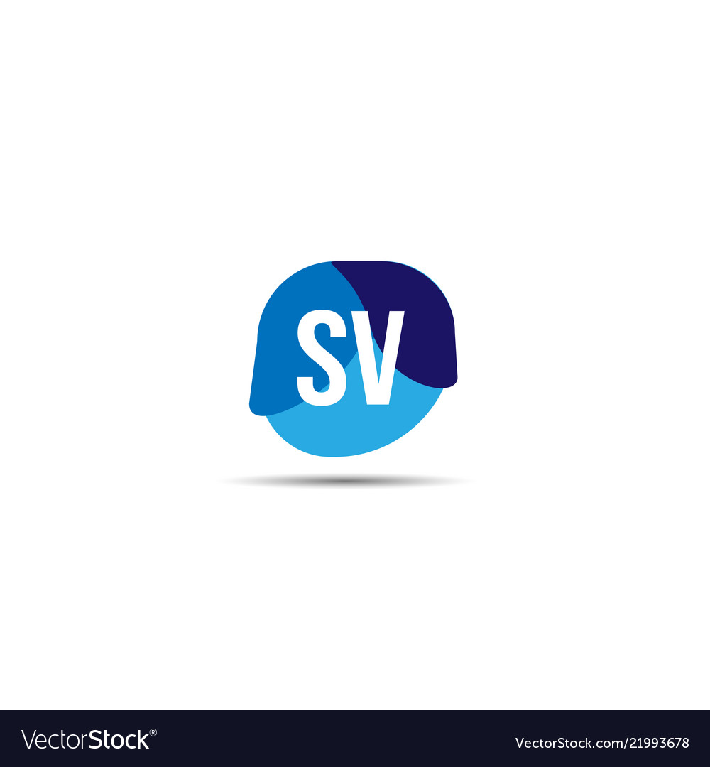Initial letter sv logo template design Royalty Free Vector