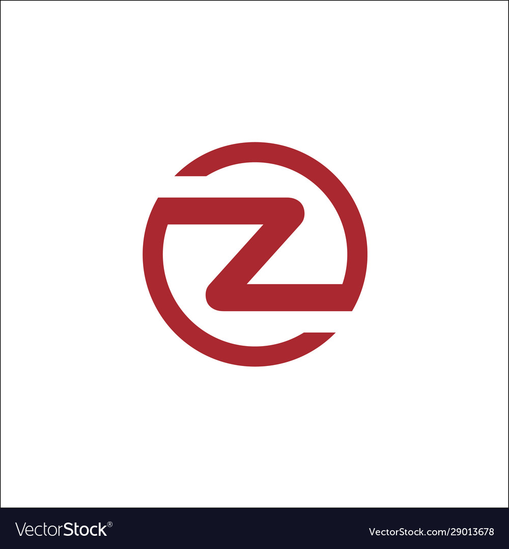 Initials z circle logo template letter z circle Vector Image