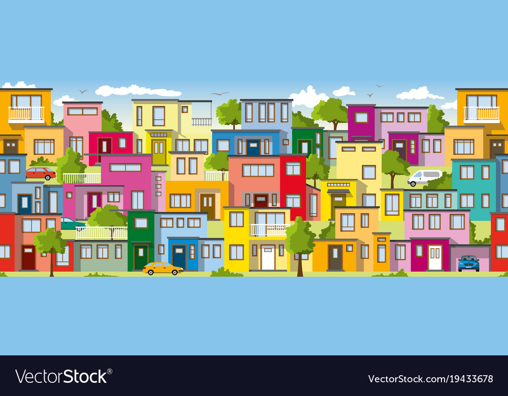 Modern colorful houses also usable Royalty Free Vector Image Modern colorful houses also usable Royalty Free Vector Image