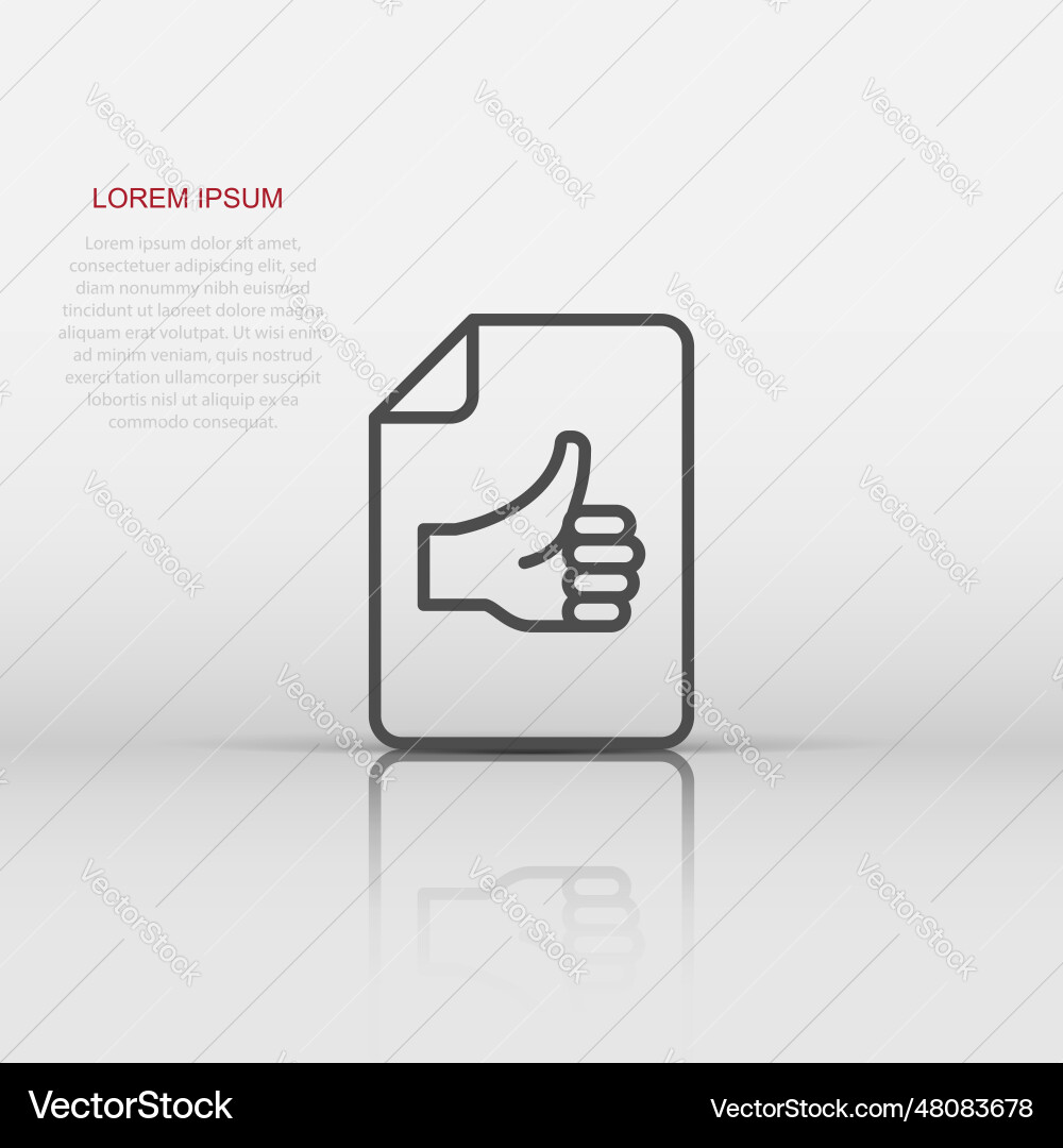 People hand with check mark icon in flat style Vector Image