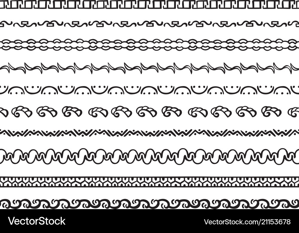 Seamless borders Royalty Free Vector Image - VectorStock