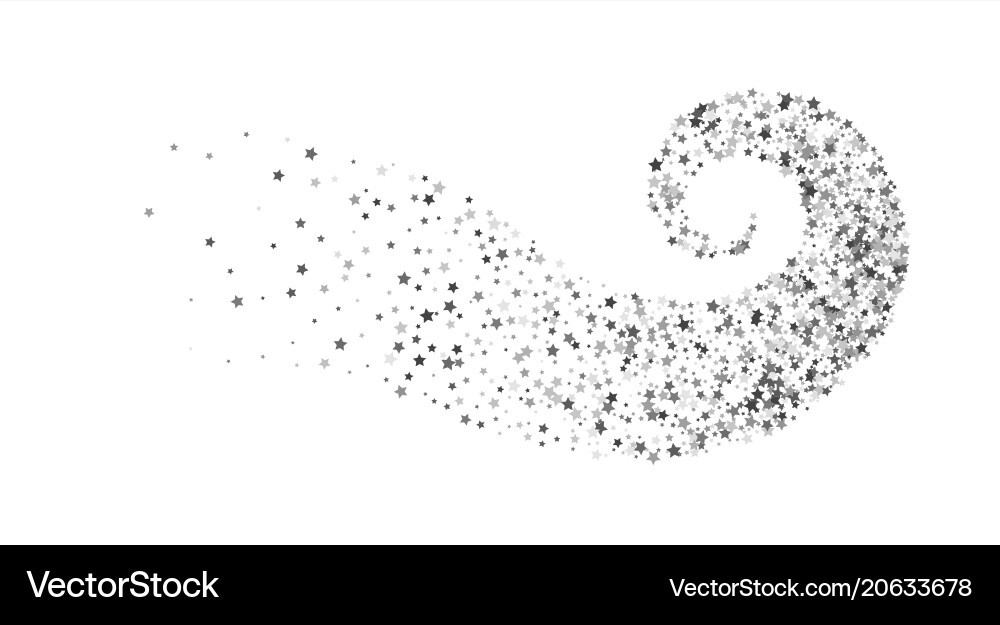 Stars twisted in swirl or vortex Royalty Free Vector Image