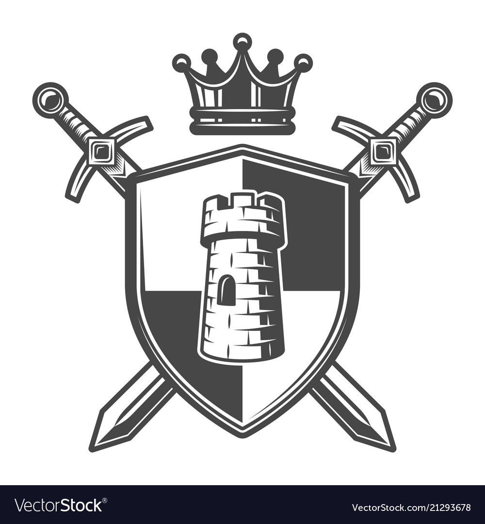 Vintage Medieval Coat Of Arms Template Royalty Free Vector