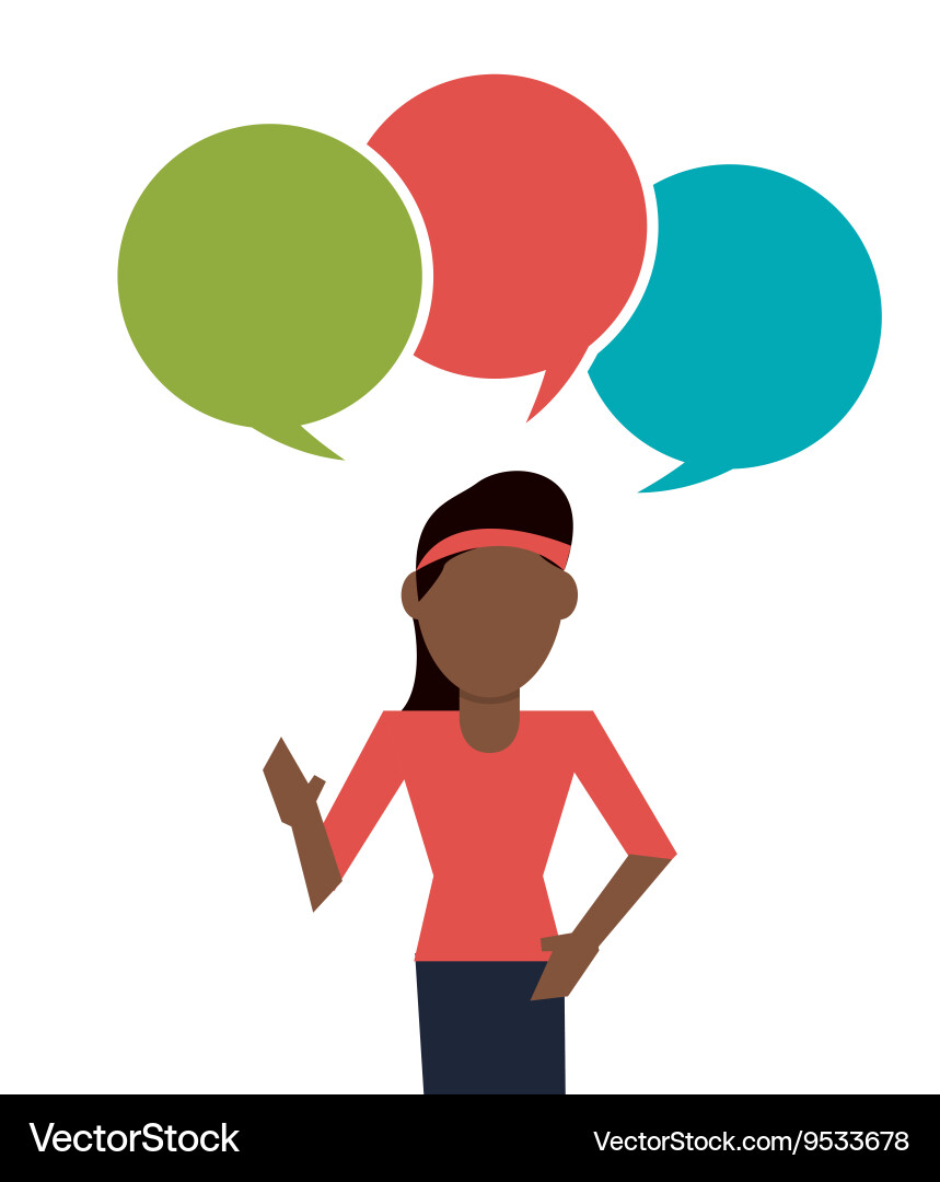 Woman and bubble icon people design Royalty Free Vector