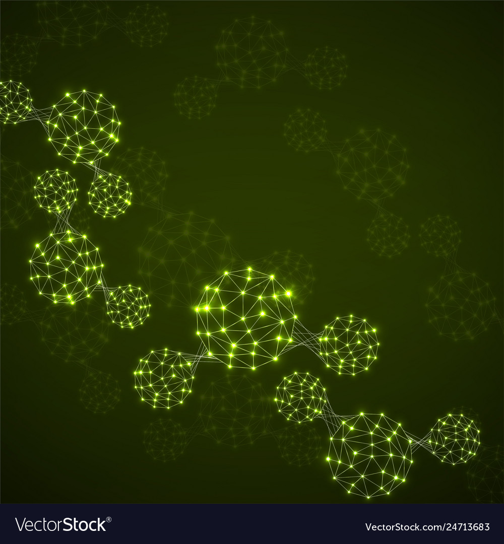 Abstract molecule structure polygonal sphere Vector Image