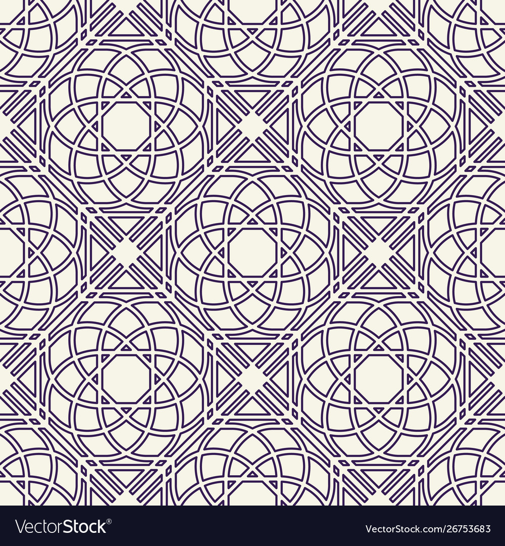 Asian linear geometric pattern Royalty Free Vector Image