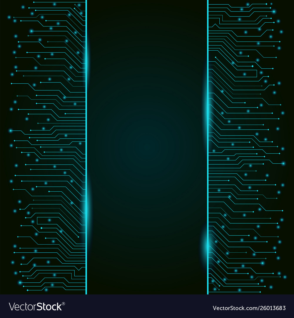 Circuit board vertical high-tech technology Vector Image
