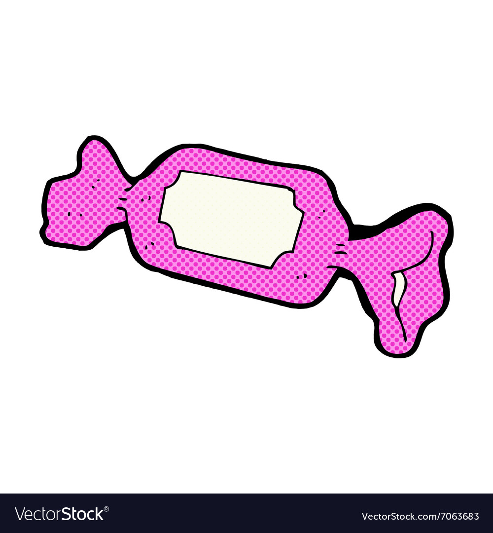 Comic cartoon wrapped candy Royalty Free Vector Image