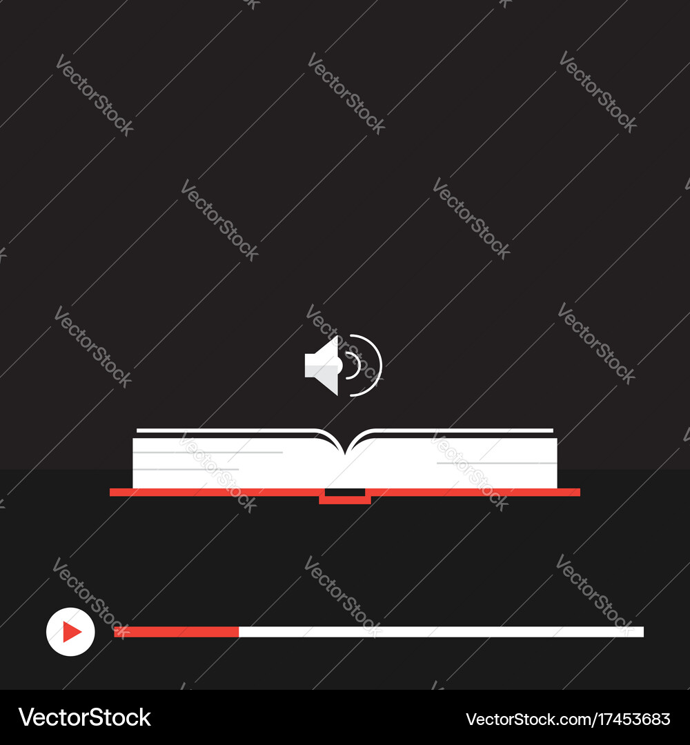 Concept of audio book Royalty Free Vector Image