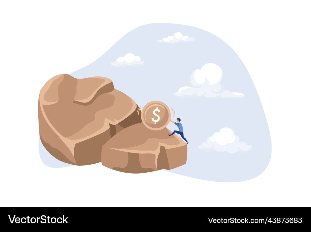 Debt loan payment or mortgage problem financial Vector Image