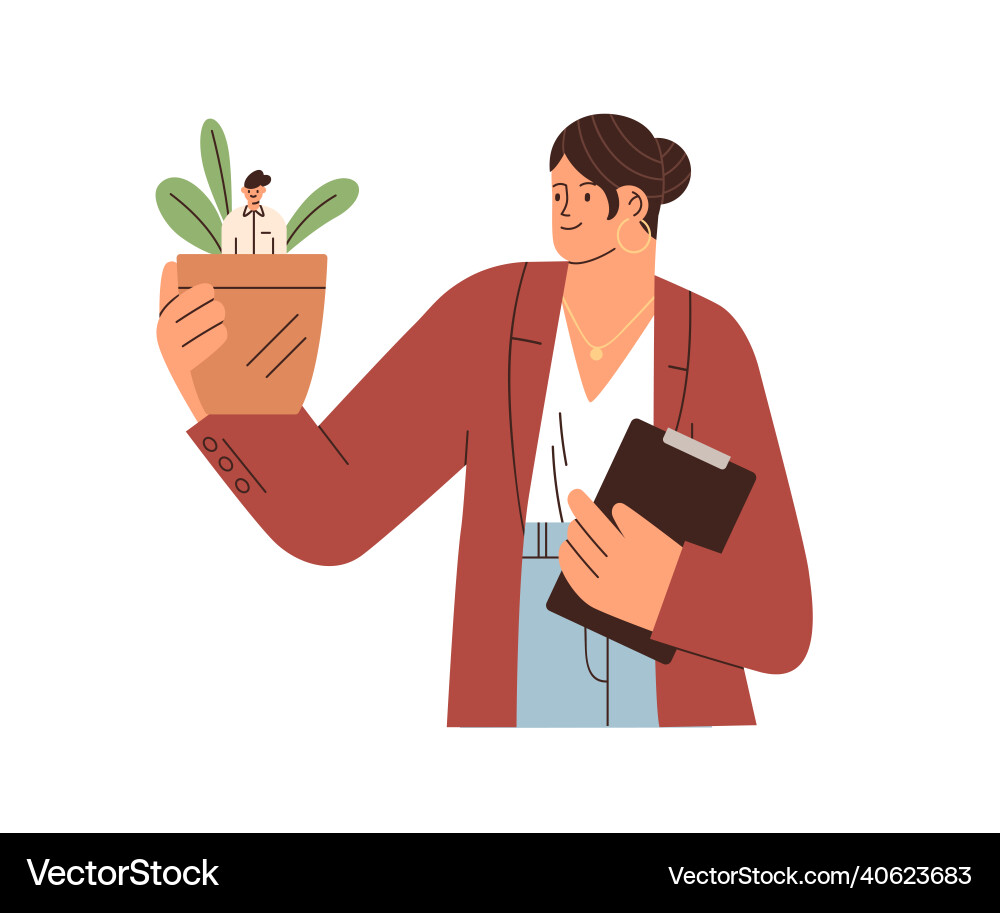 Employee growth personal coaching and mentorship Vector Image