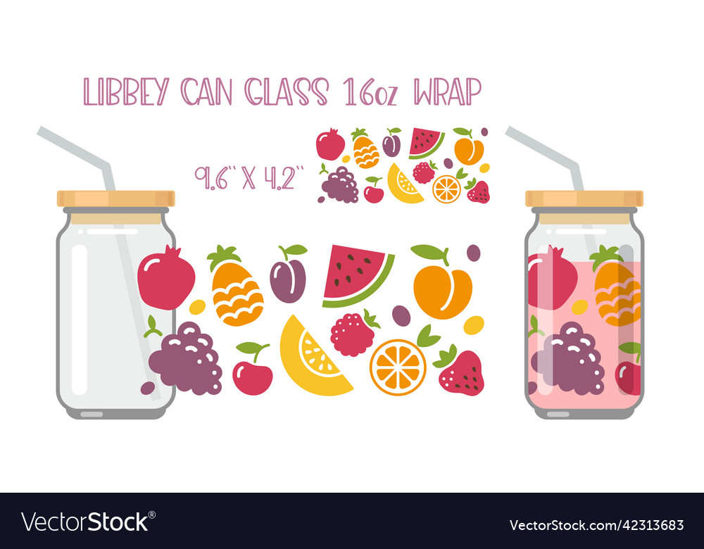 Printable full wrap for libby class can a pattern Vector Image